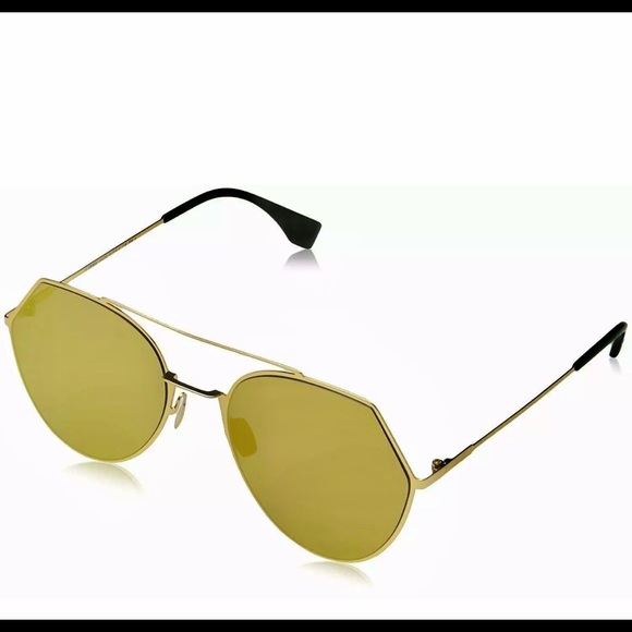 Fendi | Accessories | Fendi Gold Eyeline Aviator Sunglasses | Poshmark